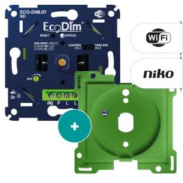 WiFi led dimmer voor Niko draaiknop | ECO-DIM.07 WiFi + Niko adapterset